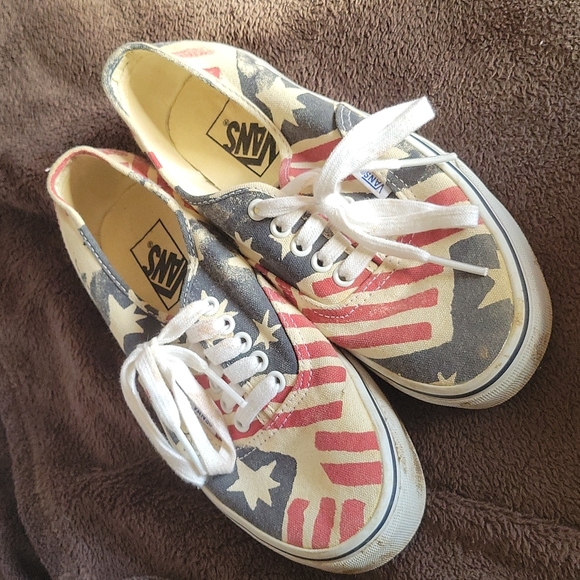 Vans | Shoes | Usa Red White And Blue Vans | Poshmark